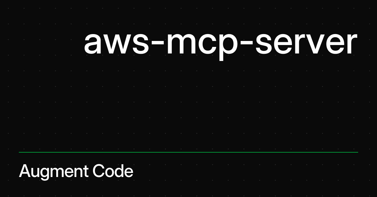 aws-mcp-server - MCP Server Registry | Augment Code