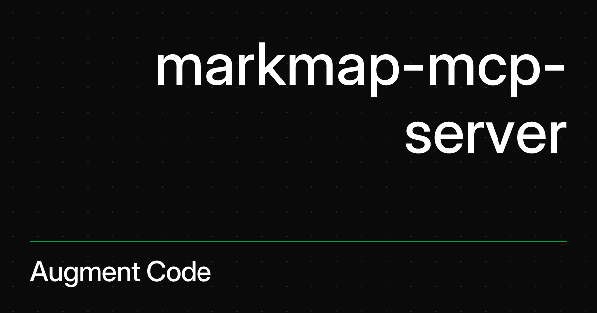 markmap-mcp-server - MCP Server Registry - Augment Code